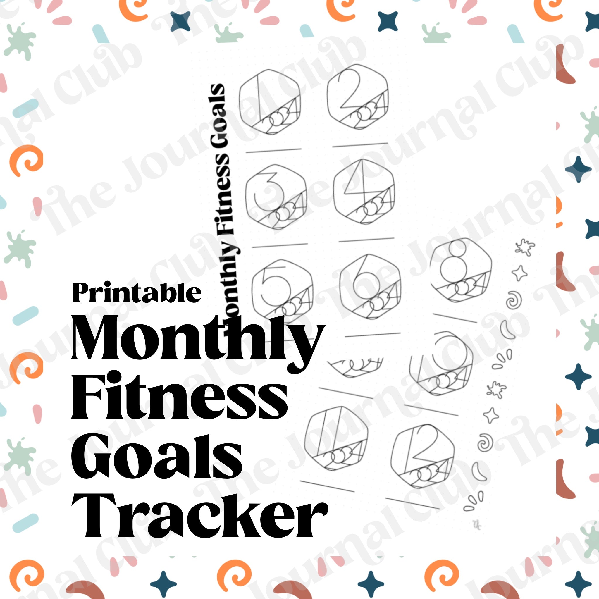 Printable - Monthly Fitness Goals Tracker – TheJournalClub