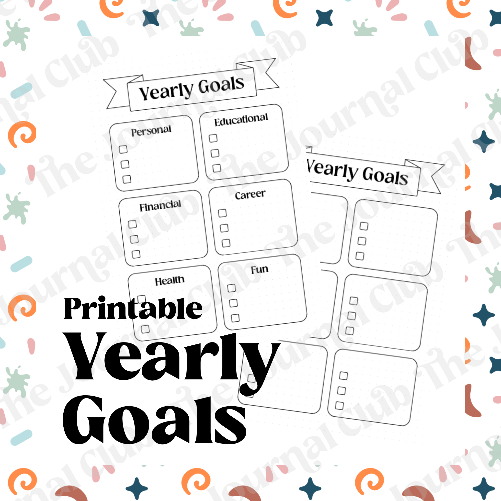 Printable - Yearly Goals – TheJournalClub